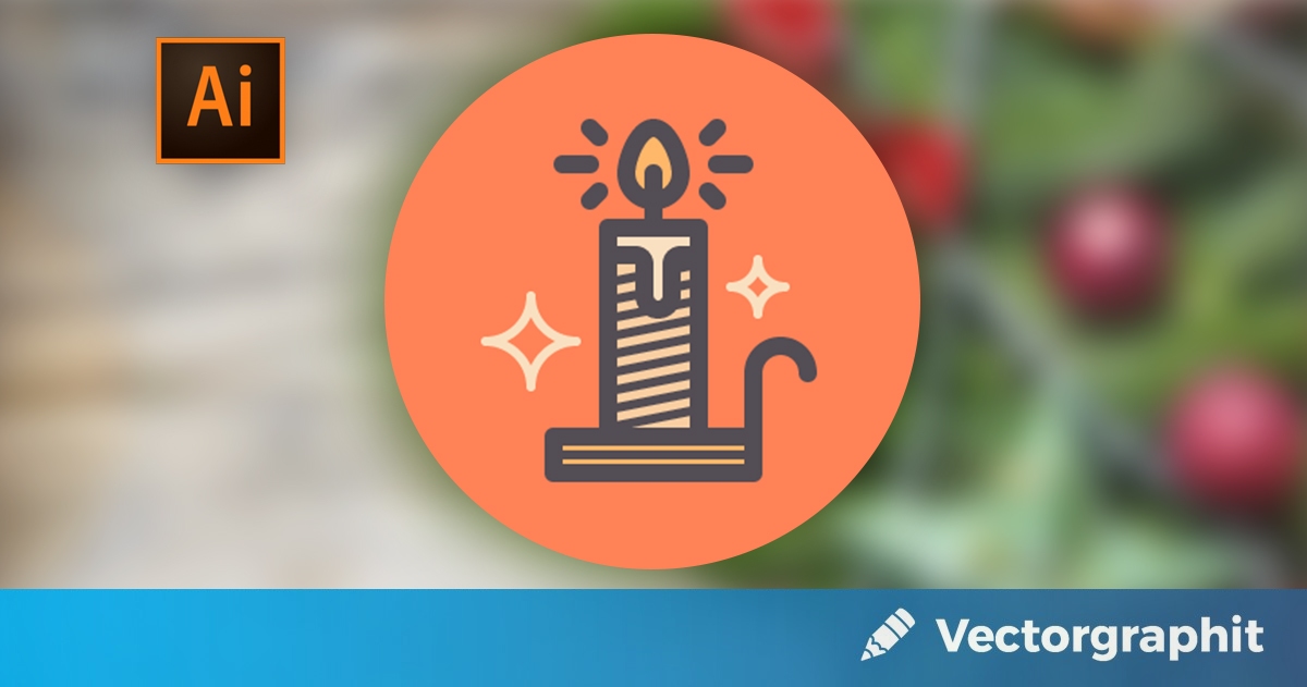 Adobe Illustrator Tutorial: Create a Christmas Candle Icon ...