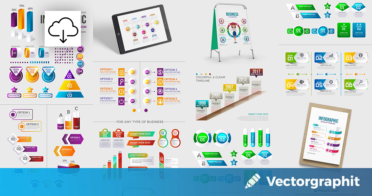 Free Download: Realistic Infographic Elements - Vectorgraphit - Blog