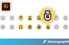 Create a Computer Peripherals Icon Set - 4th Part - USB Stick Icon ...