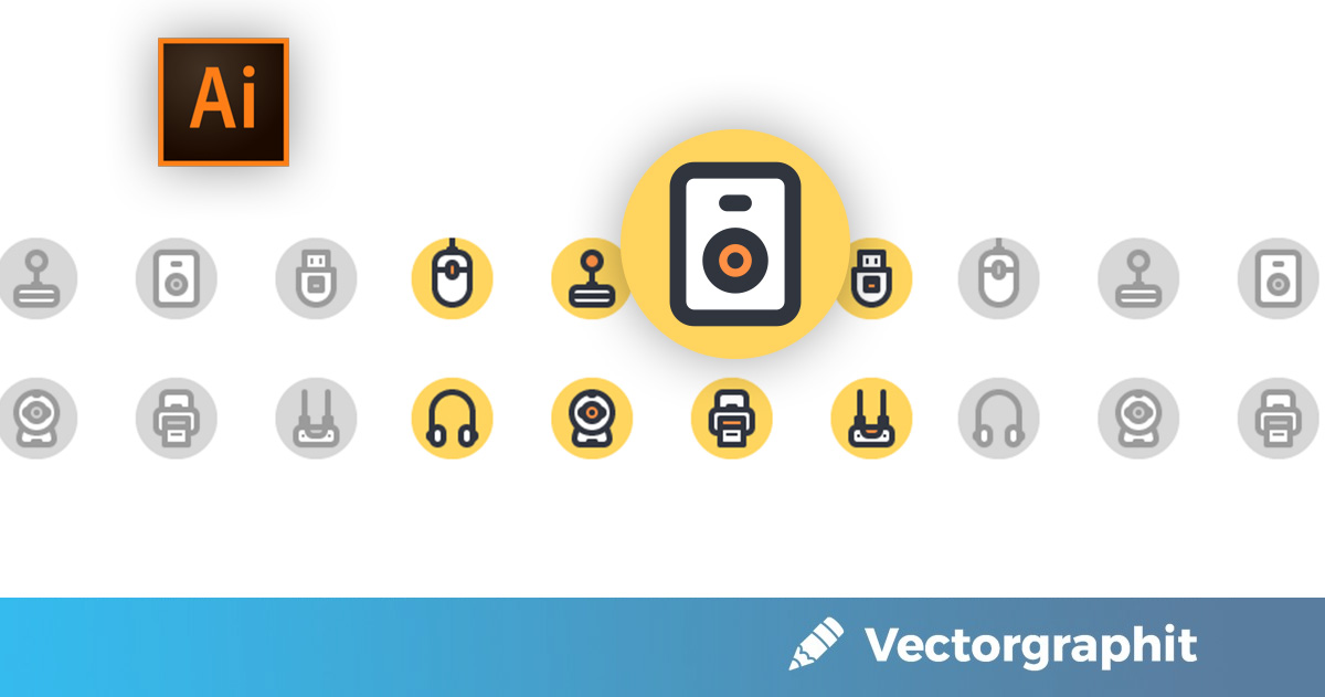 Create a Computer Peripherals Icon Set - Third Part - Speaker Icon ...